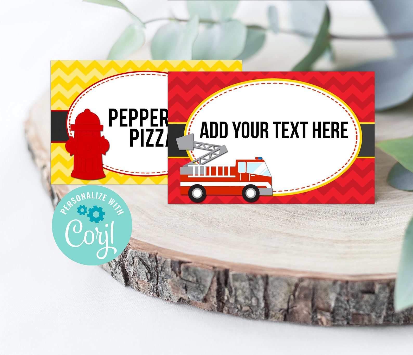 Fire Truck Food Tent Labels EDITABLE Template, Firefighter Party ...