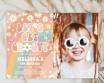 Let's Get Groovy Birthday Invitation - Etsy