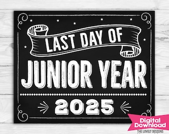 Peace Out Junior Year Sign 2025 - Last Day of 11th Grade Printable ...