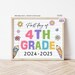 First Day of 4th Grade Sign, First Day of Fourth Grade Sign, INSTANT ...