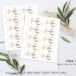 EDITABLE Nutcracker Favor Tag Nutcracker Watercolor Gift Tag Sugar Plum ...