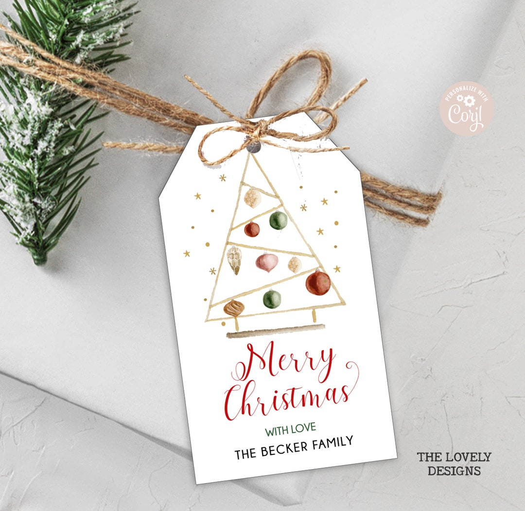 EDITABLE Christmas Gift Tag Merry Christmas Tags Appreciate Holiday ...