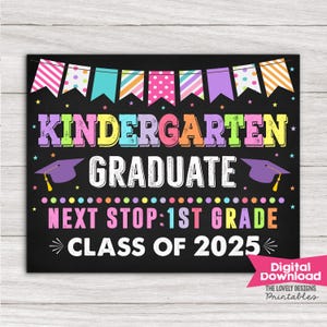 KINDERGARTEN GRADUATION Sign, Kindergarten Graduate, Last Day of ...