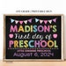 First Day of School, ANY Grade, Pastel Colors Chalkboard Photo Prop ...