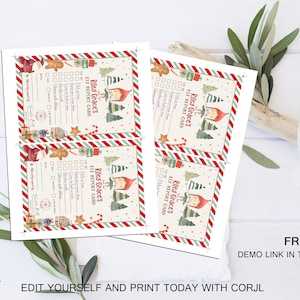 EDITABLE Girl Elf Report Card Christmas Elf Report Card Santa Claus Elf ...