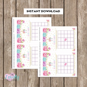 Unicorn Baby Bingo Game, Unicorn Baby Shower, Unicorn Bingo, Magical ...