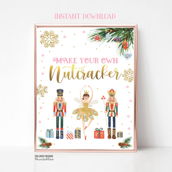 Make Your Own Nutcracker Sign Nutcracker Birthday Party Decor - Etsy