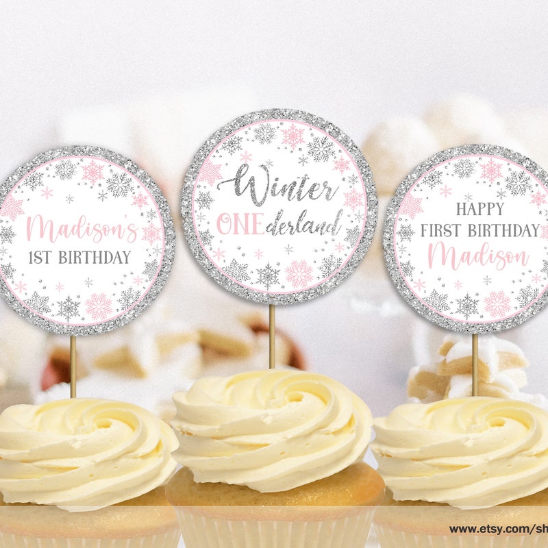 Snowflake Cupcake Toppers - Etsy
