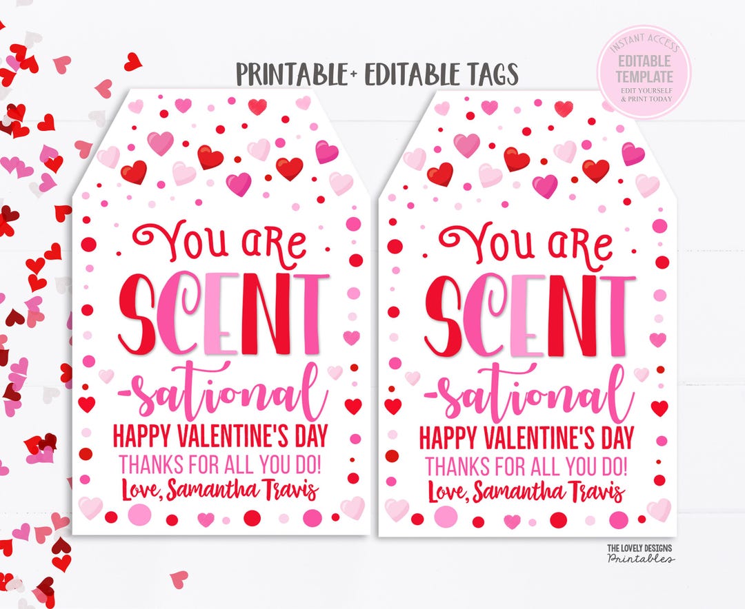 You Are Scent-sational Valentine's Day Tag Staff Candle Essential Oils ...
