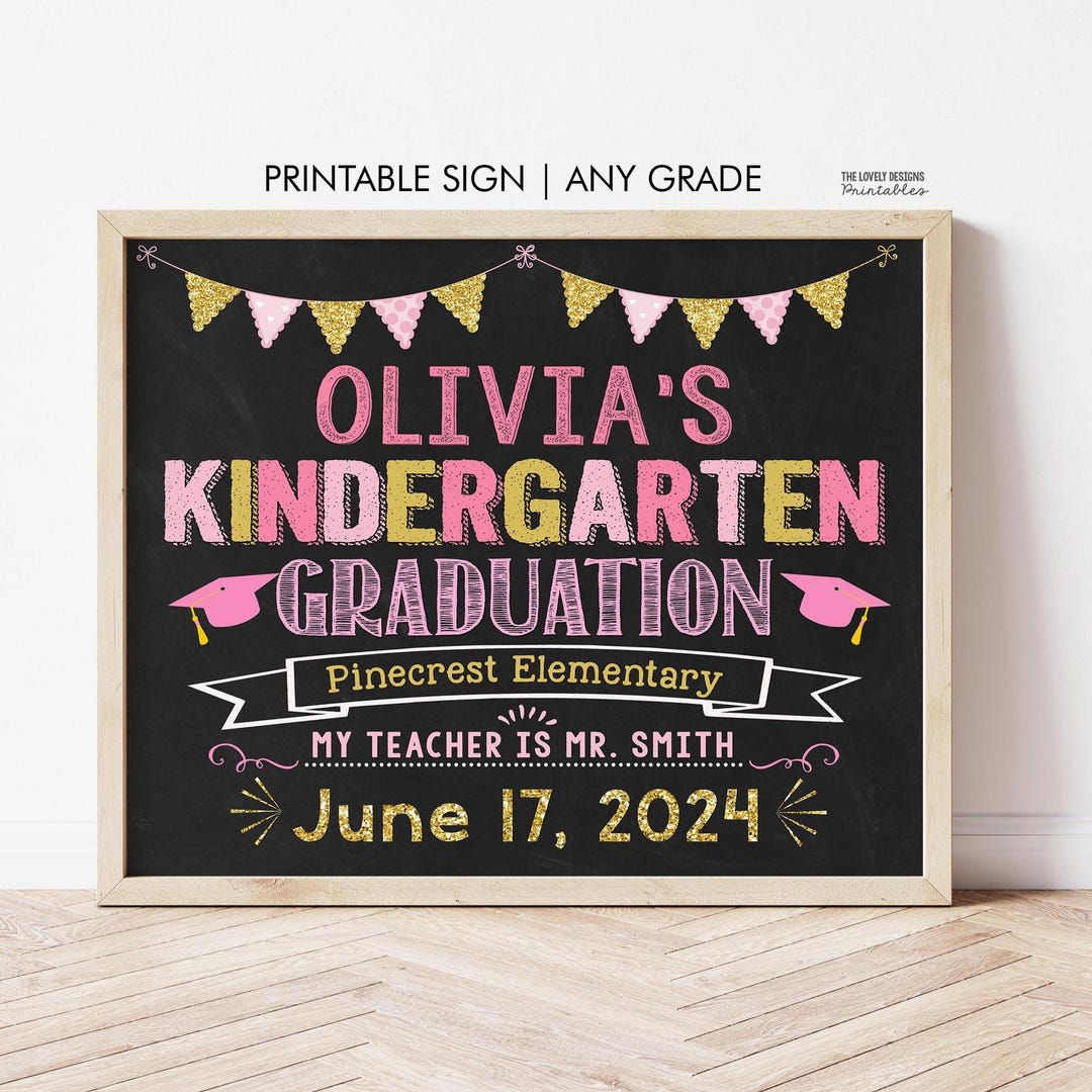 PRESCHOOL GRADUATION Sign PERSONALIZED, Any Grade, Preschool Graduate ...