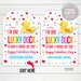 Editable Rubber Duck Valentine's Day Gift Tags Valentine Lucky Duck Tag ...