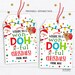 Christmas Gift Tags, Doh Christmas Tag Printable Holiday Kids Classroom ...