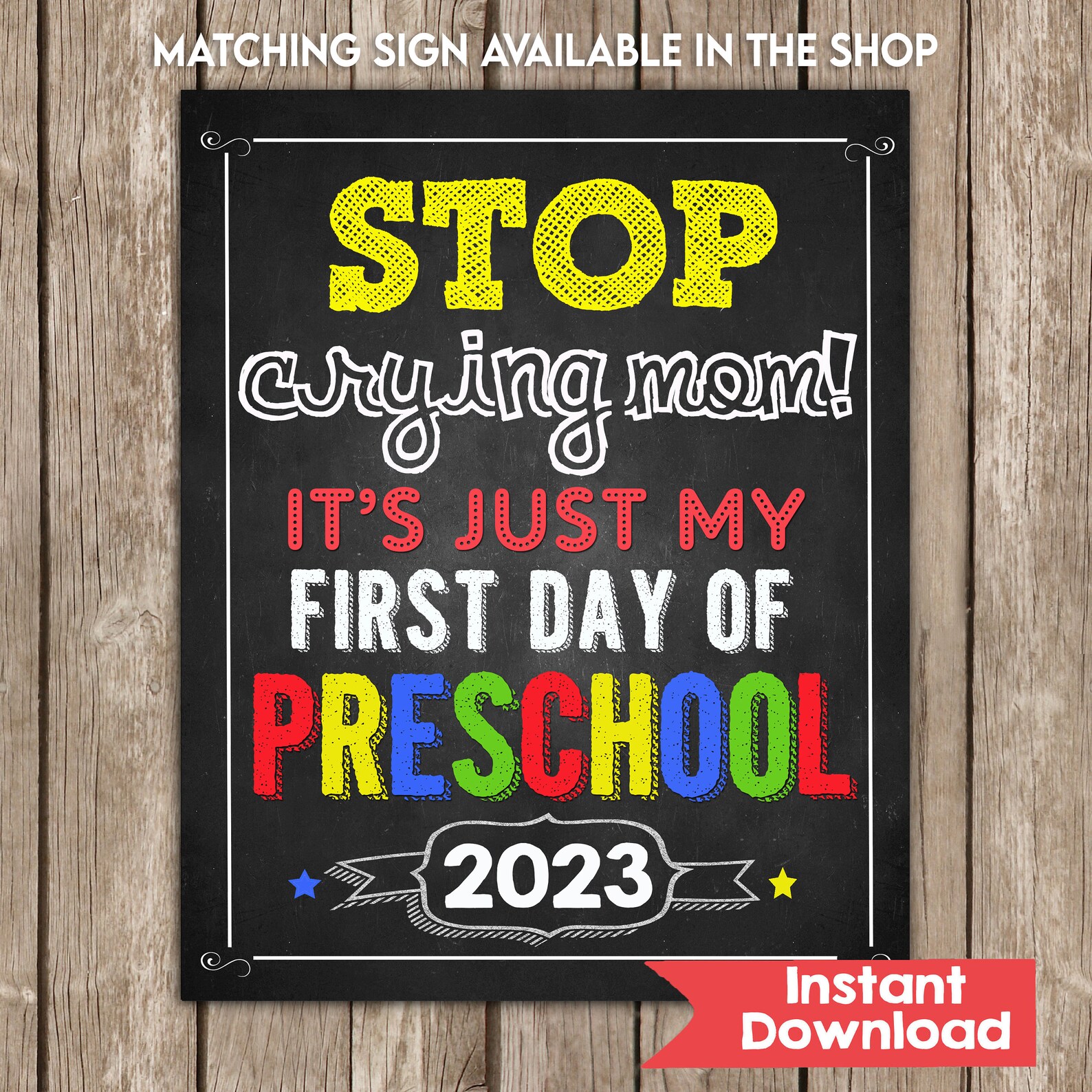 First Day of Preschool Sign My First Day of Preschool - Etsy