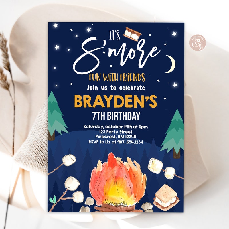 Smores Invitation - Etsy