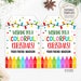EDITABLE Wishing You a Colorful Christmas Gift Tag Crayon Gift Coloring ...