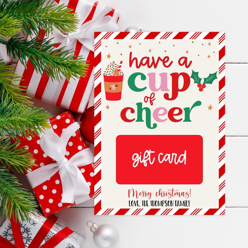Christmas Coffee Gift Card Holder Printable, Teacher Christmas Gift ...