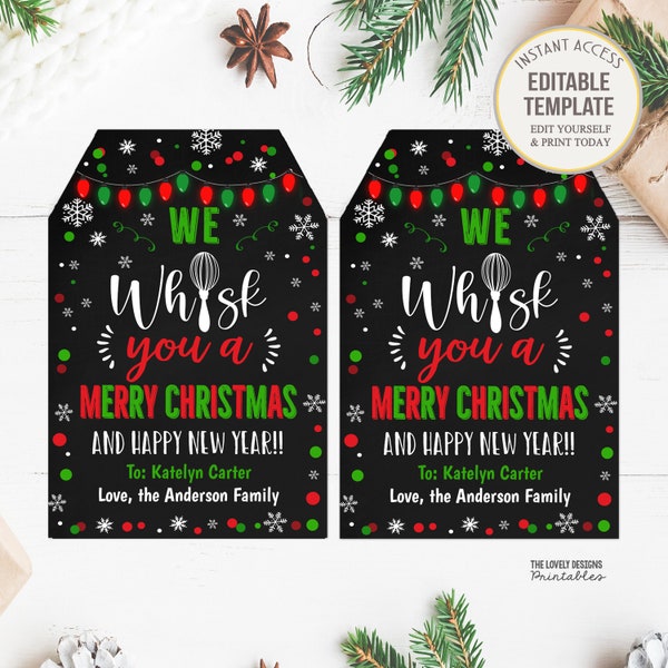 Whisk Christmas Tags - Etsy