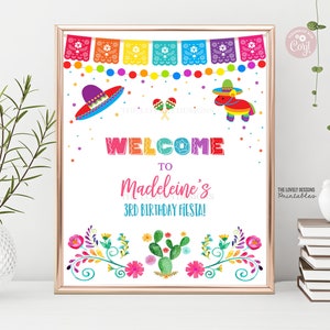 Editable Fiesta Welcome Sign Piñata Fiesta Birthday Party Sign Pinata ...