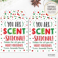 You Are Scent-sational Tag Christmas Gift Holiday Staff Appreciation ...