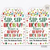 EDITABLE Sip Sip Hooray It's Summer Vacay Margarita Gift Tag ...