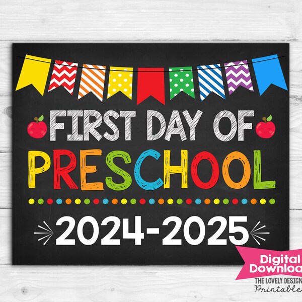 Preschool Sign - Etsy