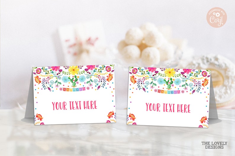 EDITABLE Fiesta Food Tent Labels Fiesta Birthday Place Card Fiesta Food ...
