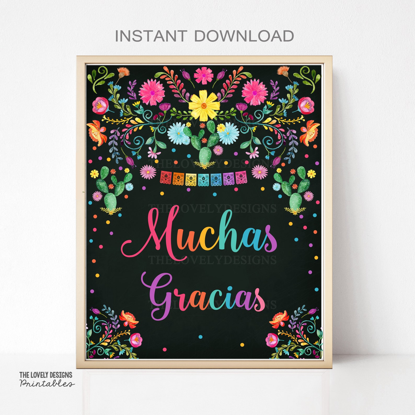 Fiesta Muchas Gracias Sign Fiesta Birthday Chalkboard Sign - Etsy