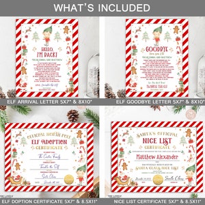 Editable Elf Letter Bundle Elf Arrival Letter Goodbye Letter Elf ...
