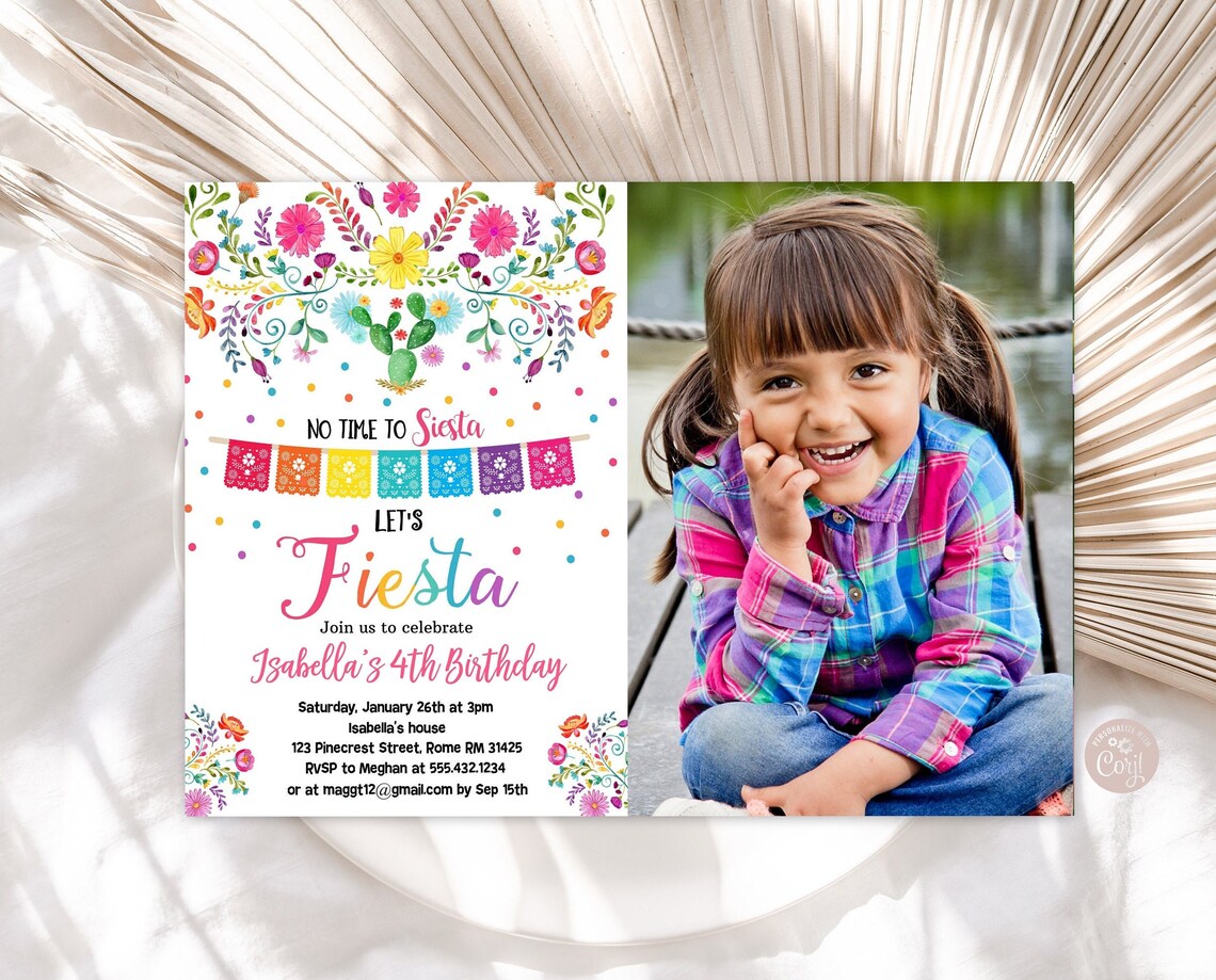 EDITABLE Fiesta Invitation Invitation Fiesta Birthday | Etsy