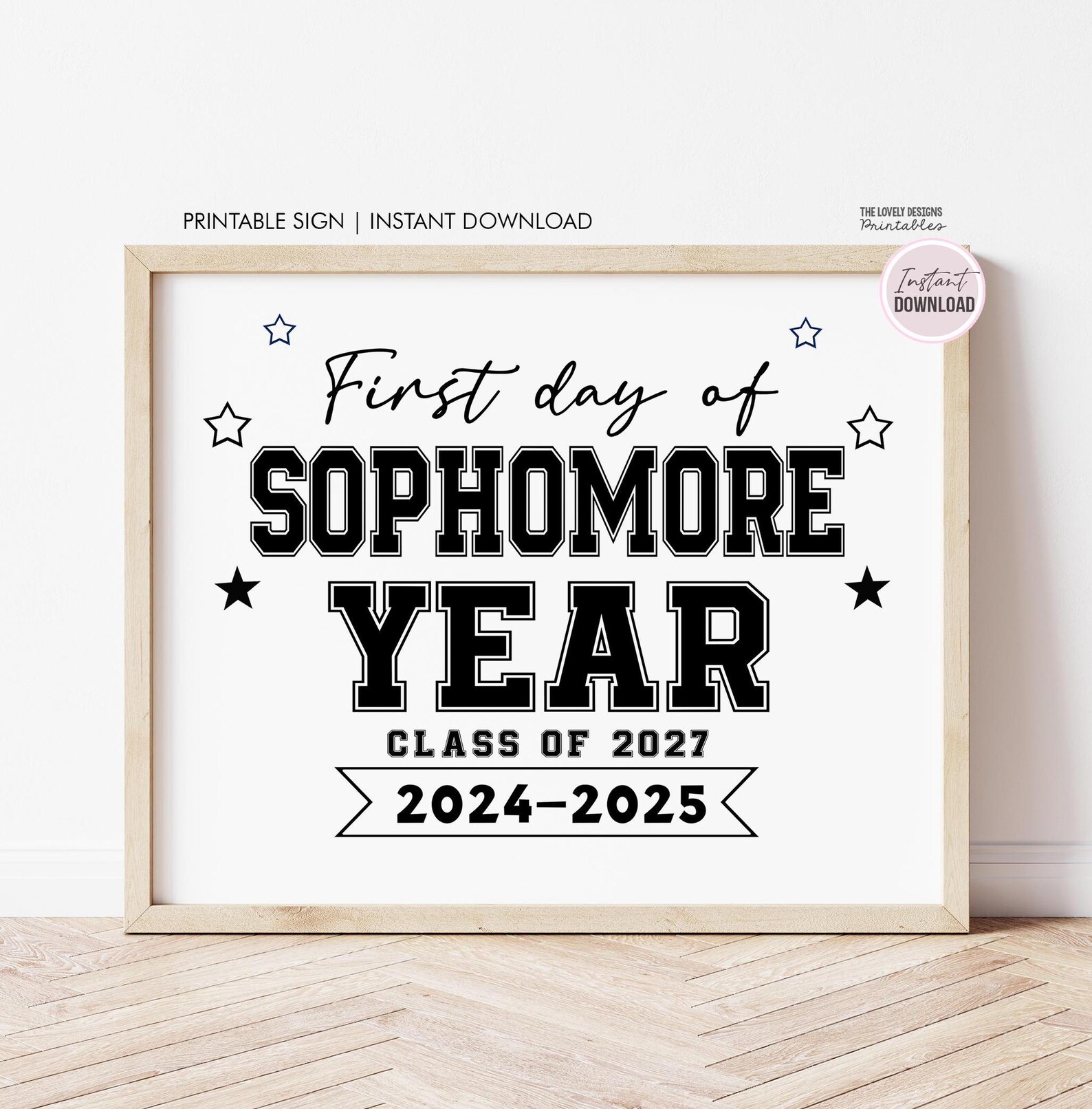 First Day of Sophomore Year Sign, First Day of 10th Grade Sign INSTANT ...