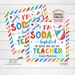 Teacher Gift Tag Soda Gift Tag Printable Soda-lighted Teacher ...