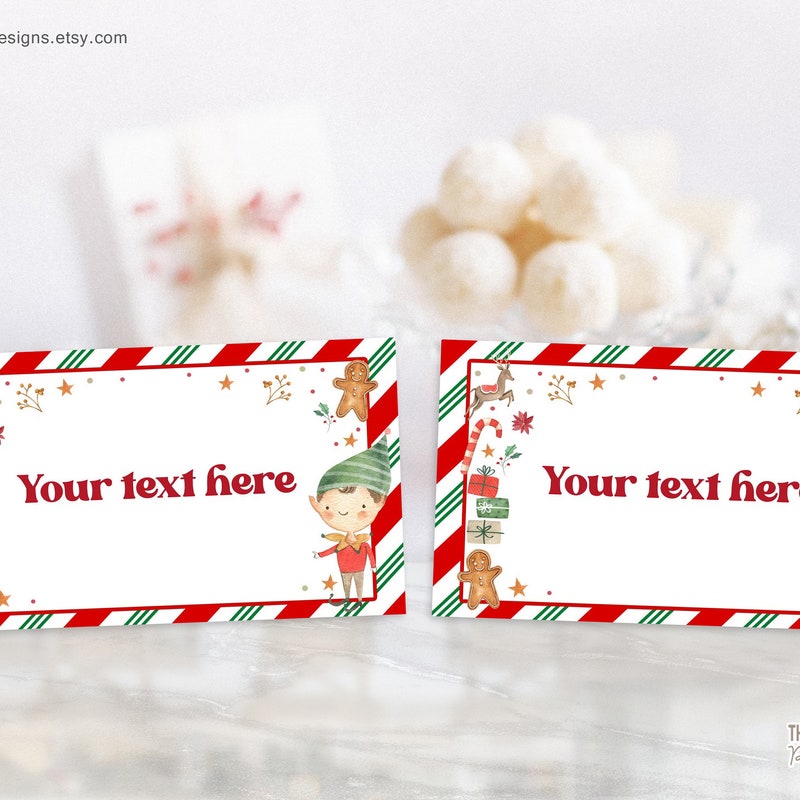 Elf Editable Folded Card - Etsy