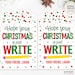 Christmas Pencil Gift Tag Just Write Holiday Pencil Tags Student ...