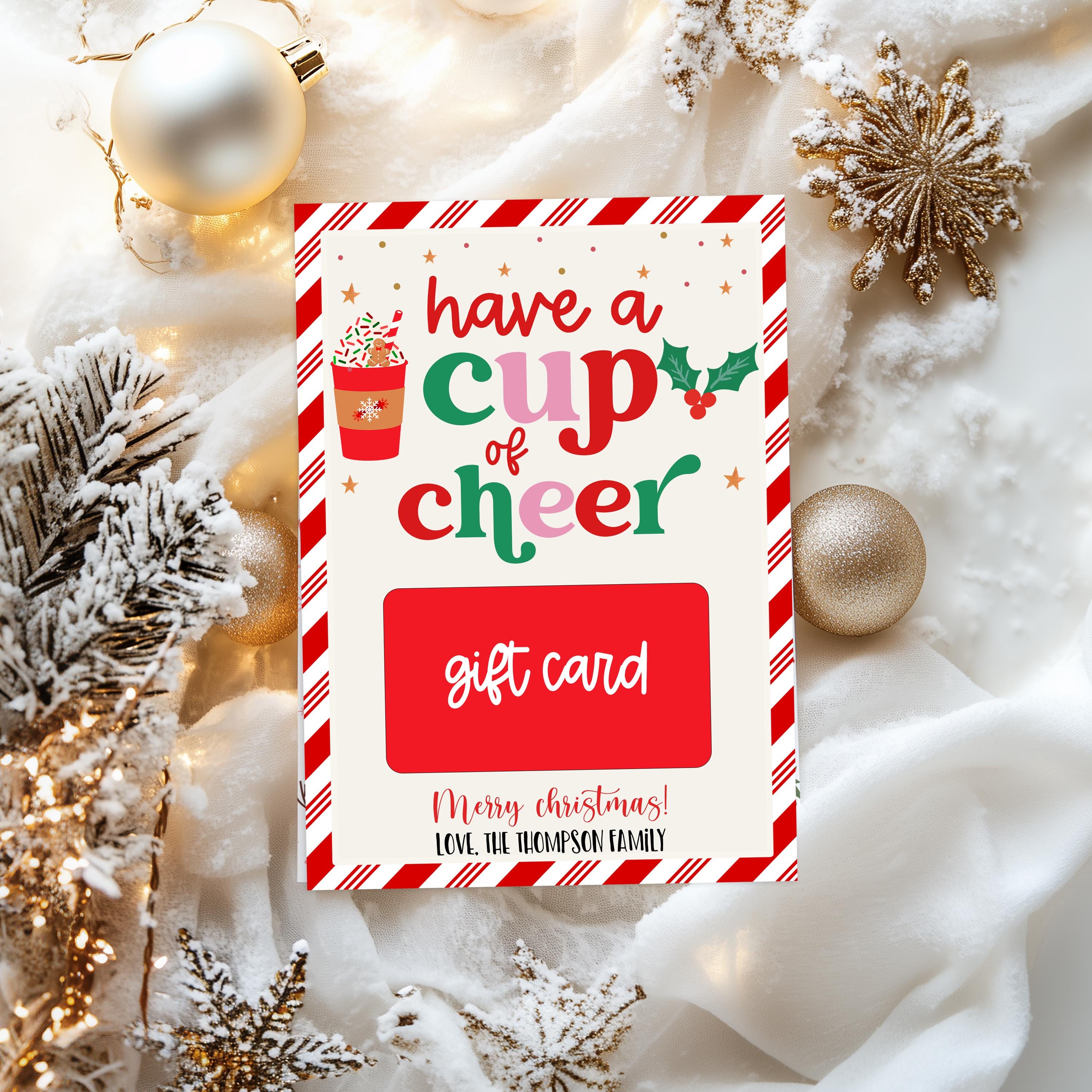 Christmas Coffee Gift Card Holder Printable, Teacher Christmas Gift ...