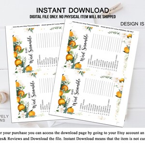 Orange Baby Word Scramble Game Little Cutie Baby Shower Game Orange ...