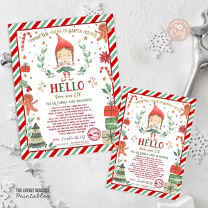 Editable Elf First Arrival Letter First Time Elf Girl Letter Return Elf ...