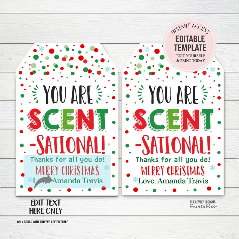You Are Scent-sational Tag Christmas Gift Potpourri Candle Handmade ...
