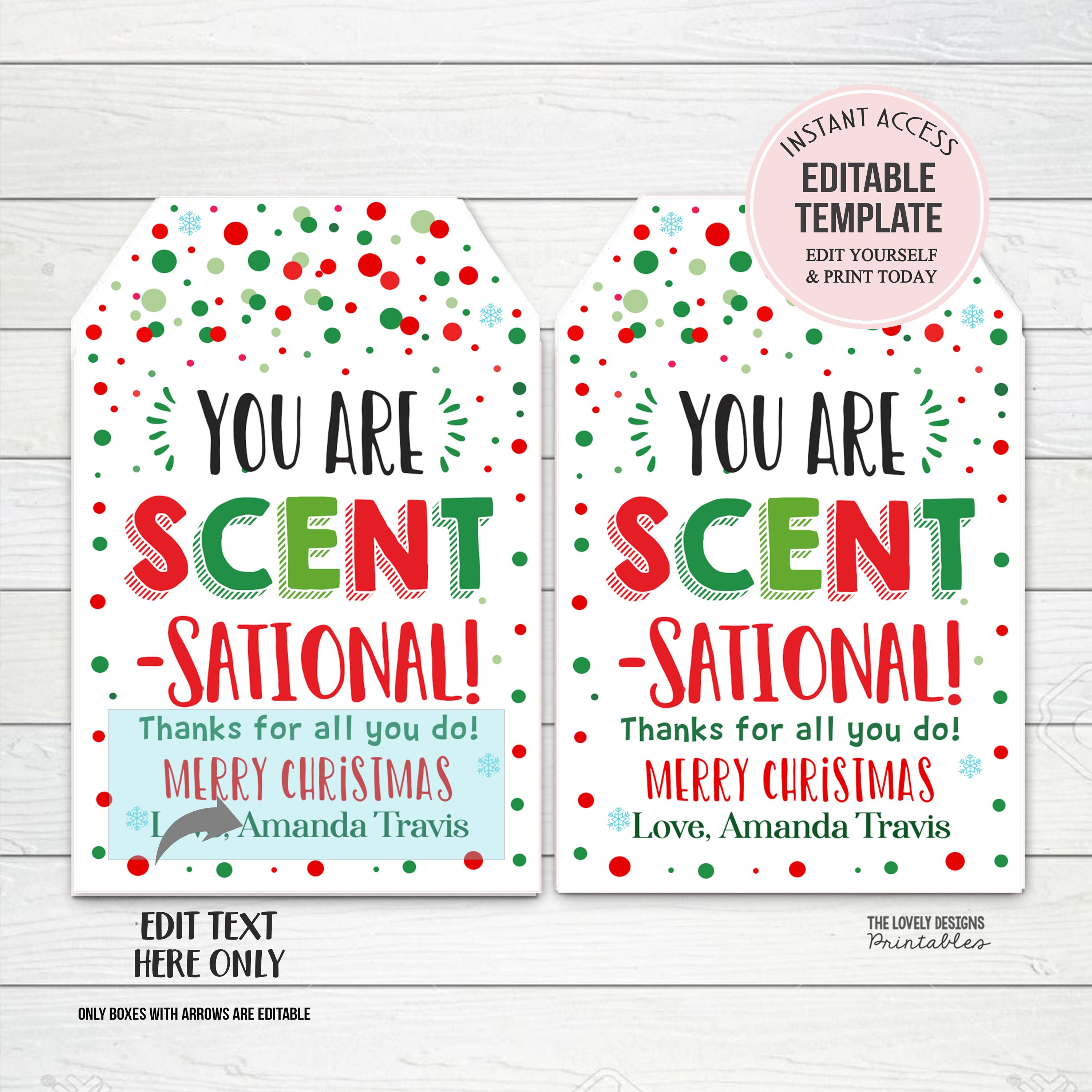 You Are Scent-sational Tag Christmas Gift Potpourri Candle Handmade ...