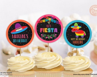 Fiesta Cupcake Toppers | Etsy