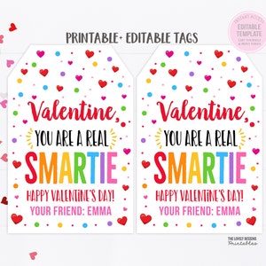 Smartie Valentines Day Tag You Are Such a Smartie Valentine's Day Tag ...