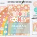 Editable Groovy One Invitation Groovy 1st Birthday Party Invitation ...
