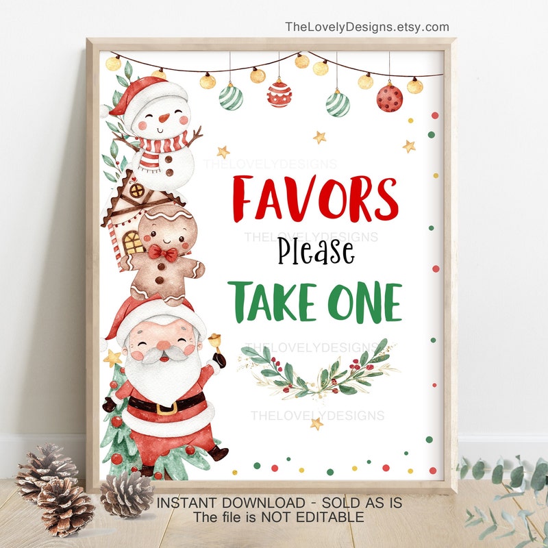 Christmas Please Take One Sign - Etsy