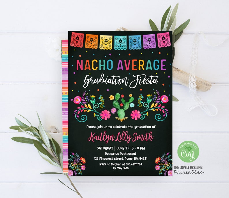 Nacho Average Graduation Fiesta Invitation Class of 2023 Fiesta ...