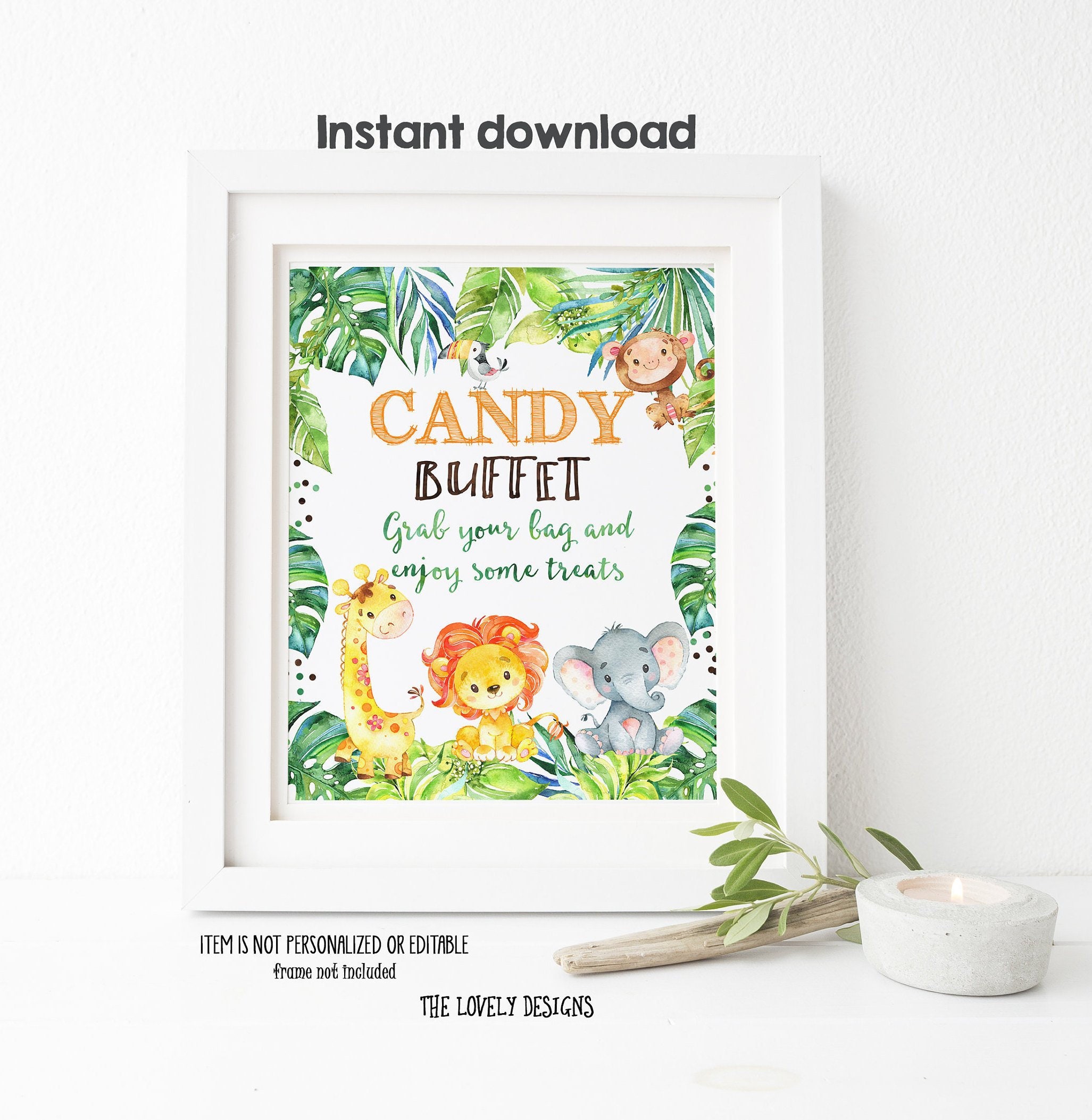 Safari Themed Candy Buffet