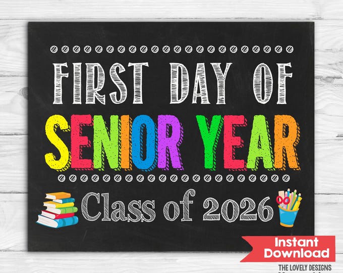 Senior Year Photo Prop, First Day Sign for Class of 2026, Green Finally ...