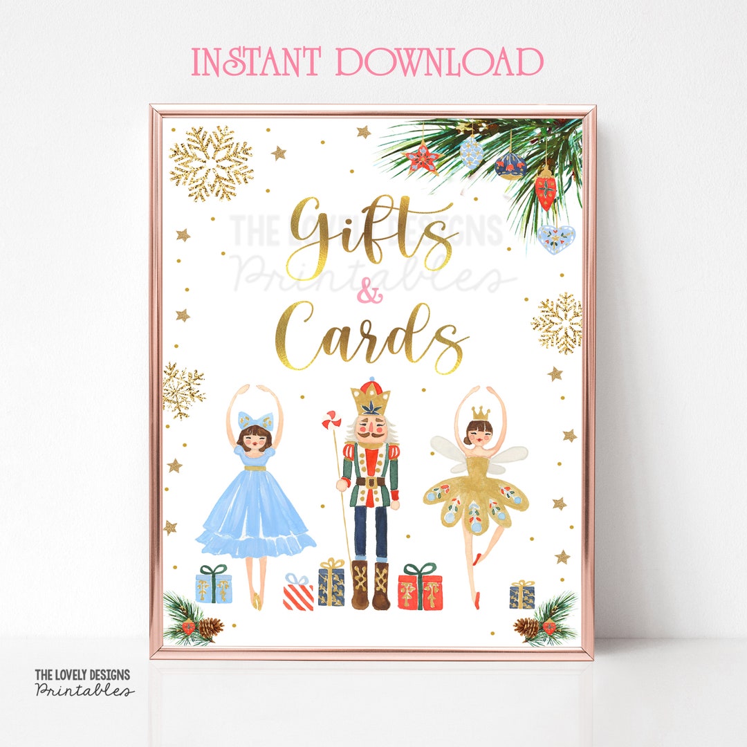 Nutcracker Gifts and Cards Sign Nutcracker Birthday Party Decor Sugar ...