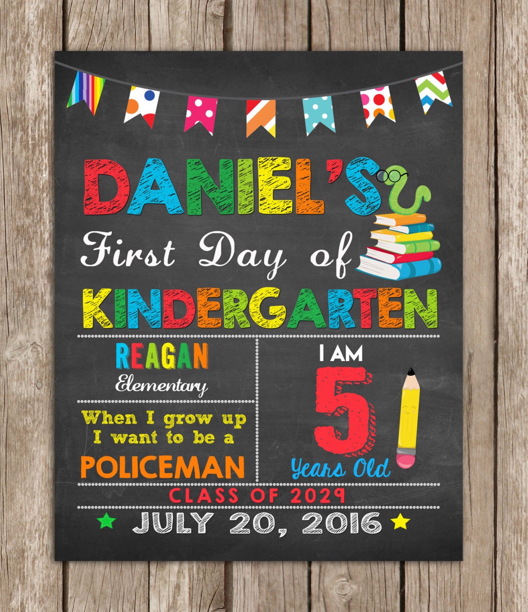 First Day of School Sign, First Day of School Sign Chalkboard, ANY ...