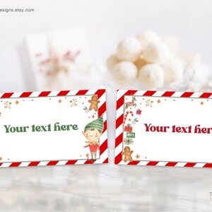 EDITABLE Christmas Place Card Template Holiday Card Dinner Table ...