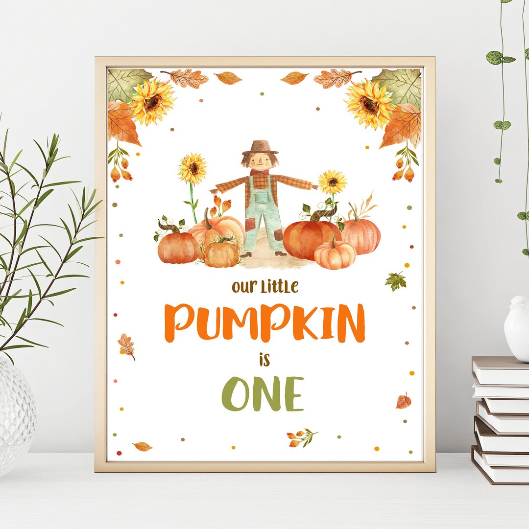 Our Little Pumpkin Sign Pumpkin 1st Birthday Party Pumpkin Patch Decor ...