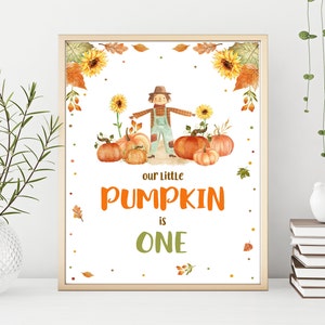 Our Little Pumpkin Sign Pumpkin 1st Birthday Party Pumpkin Patch Decor ...